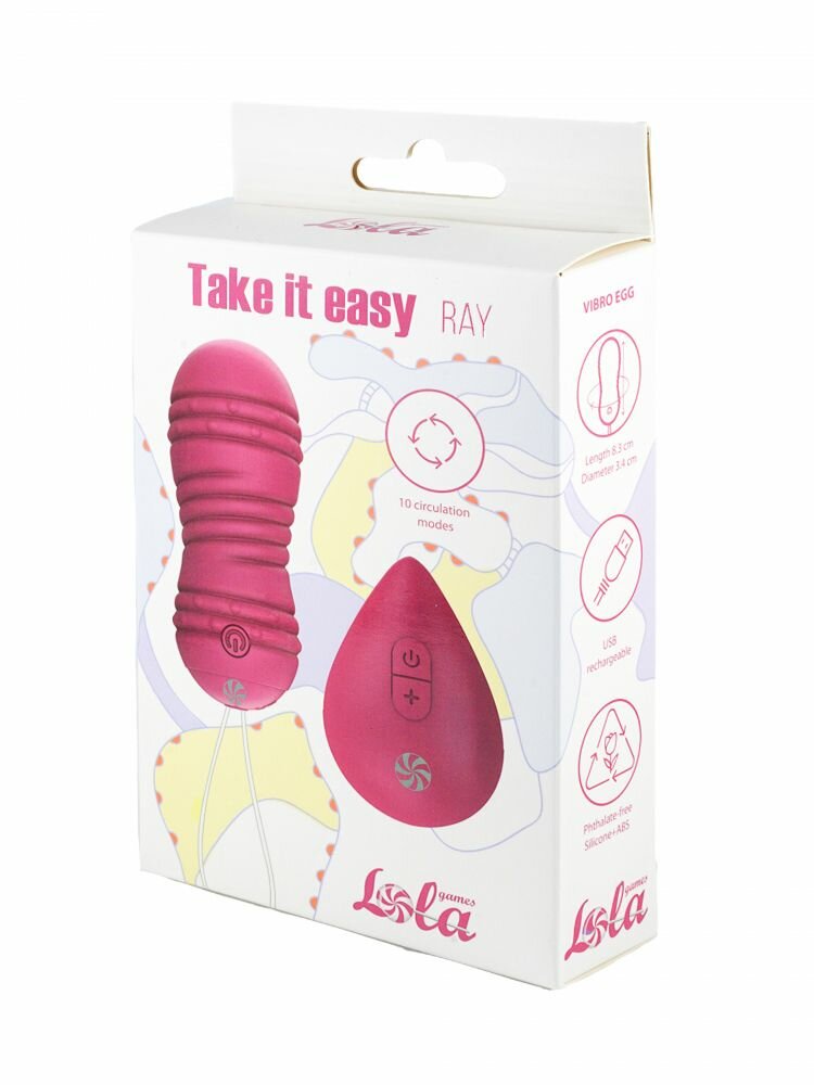 Виброшарики с циркуляцией на пульте управления Lola Games Take it Easy Ray Pink 9021-10lola