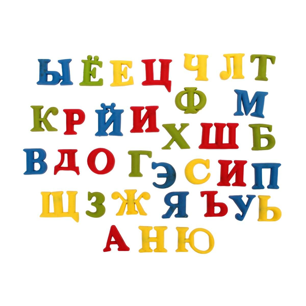 Магнитные буквы русского алфавита, 33 шт, пластик, яркие цвета