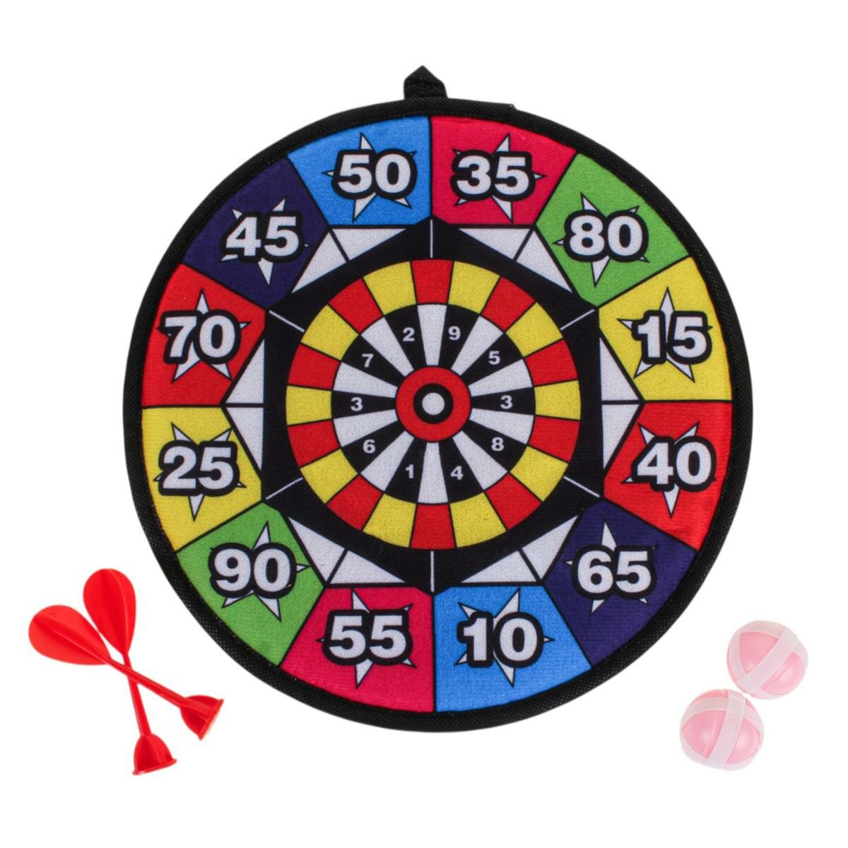 Игра в дартс детская 'STICKY DART GAME', диаметр 28см, с палочками и шариками