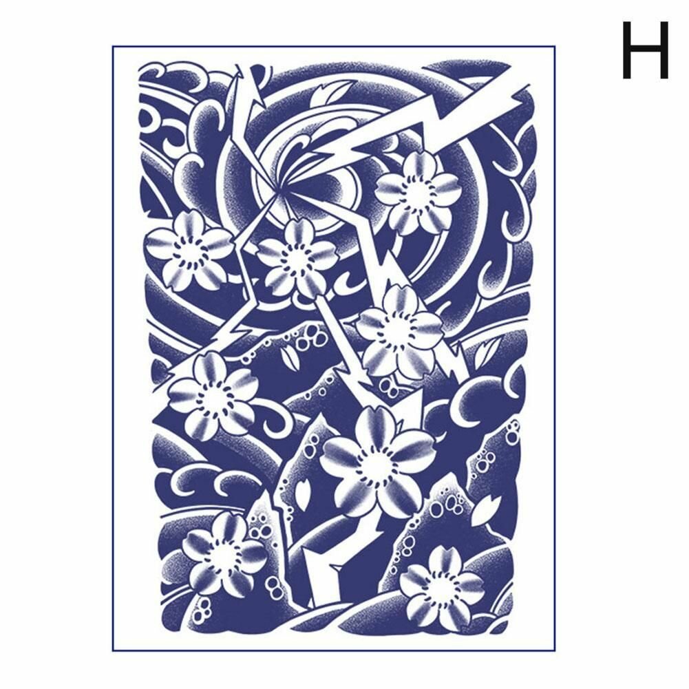 Наклейка-татуировка на руку с изображением рыбы-кои в виде сакуры, полуперманентная, водостойкая