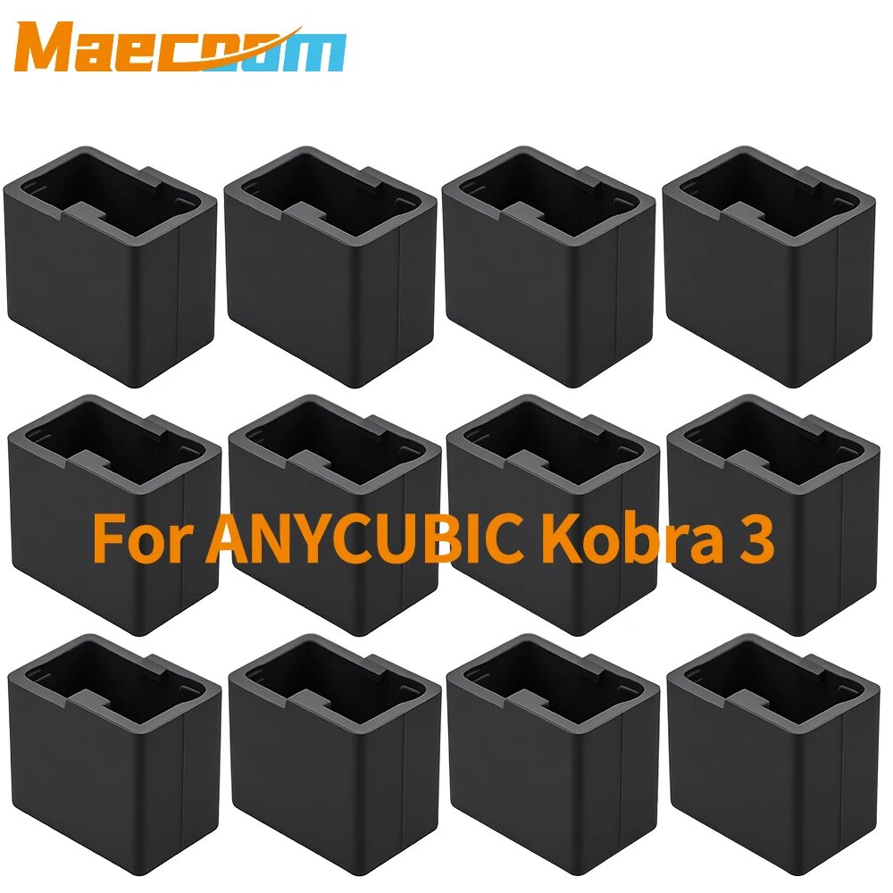 3/6/9 шт. для ANYCUBIC Kobra3/3 Combo, силиконовый носок с горячим концом, черный чехол, головка принтера, детали 3D-принтера для термоблока, носки Kobra3