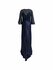 Платье Alberta Ferretti Flared-sleeve gathered dress, размер 46, Синий принт