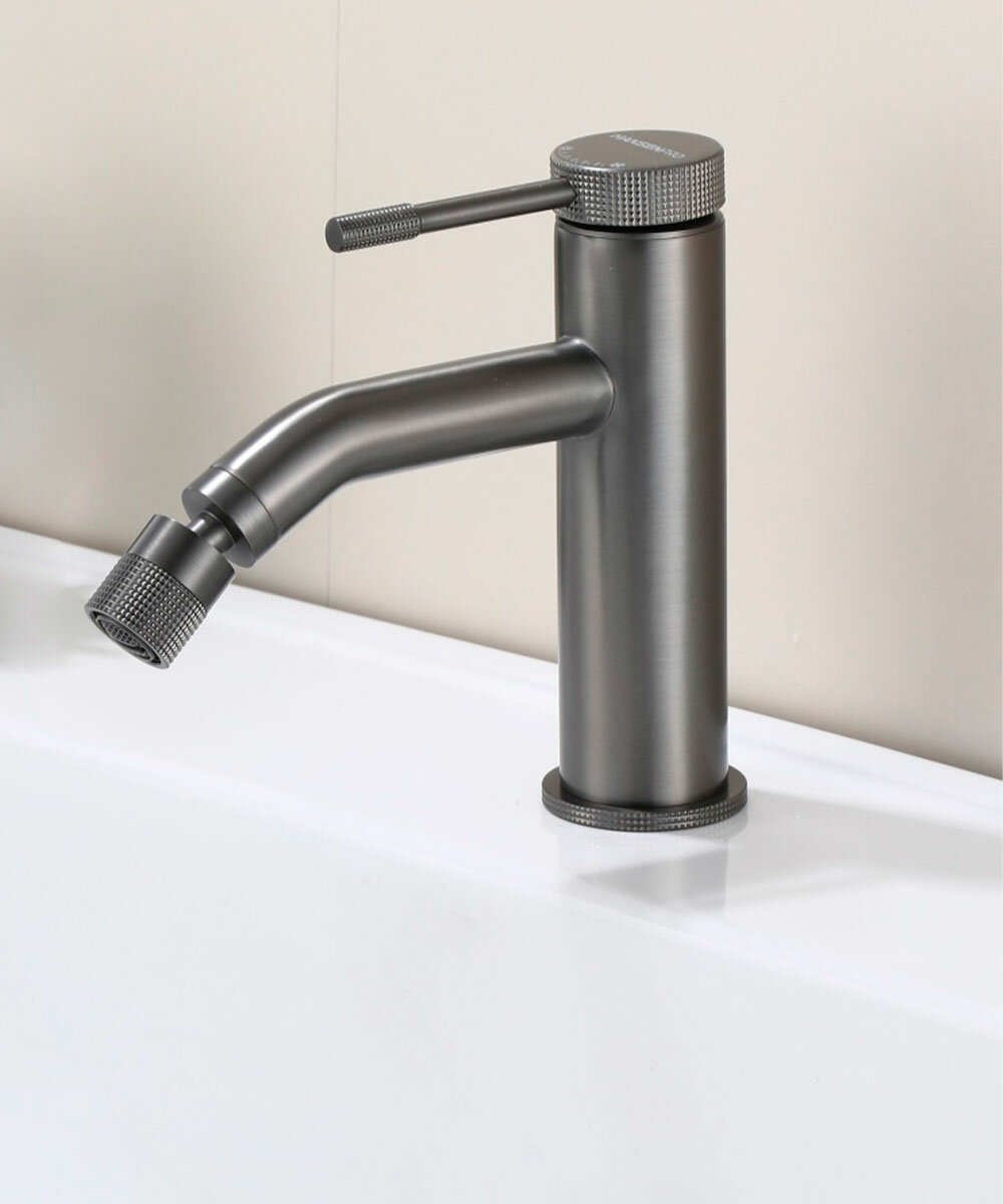 Смеситель однорычажный для биде из латуни от бренда Hansen HL50098-P графит