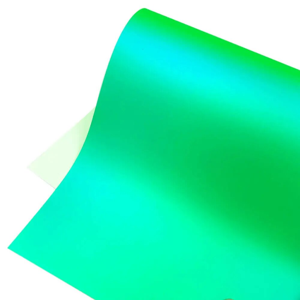 Радужная светоотражающая виниловая пленка для декорирования 12in x 19in(30x50cm), Candy Green