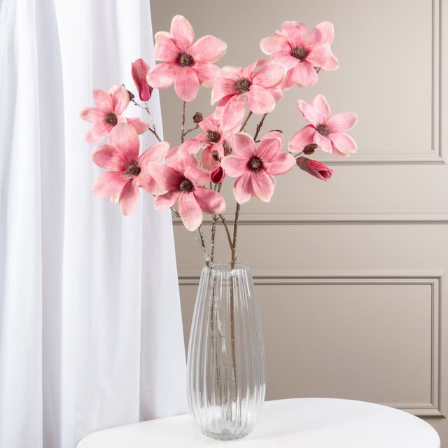 Искусственная ветка Магнолия Azura 91 см розовая, EDG, 684053-50