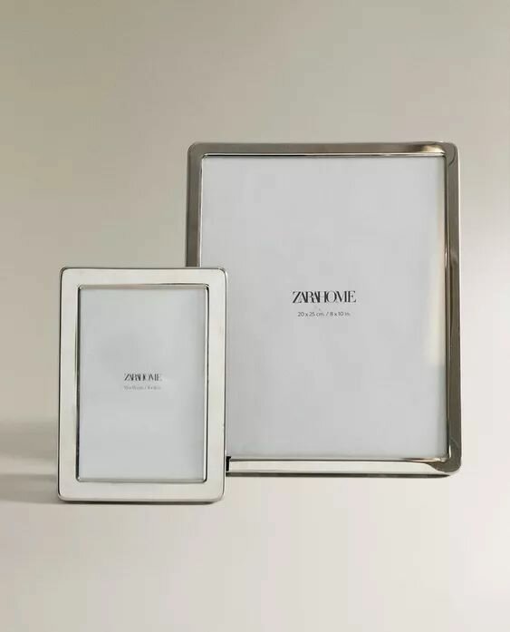 Фоторамка ZARA HOME 8029/045/808 - металлическая, со скругленными краями, 1 шт, 17 х 12 х 1 см, цвет серебро