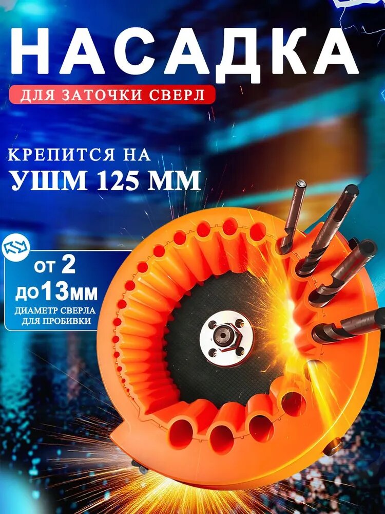 Насадка для заточки сверл на УШМ 125 / Заточка для сверл