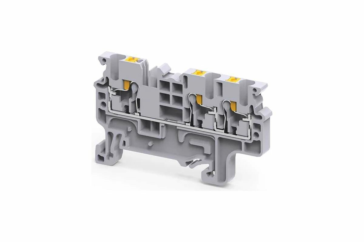 Клемма с 3-мя конт. push-in OptiClip 2,5мм2 СP-2,5-TRIPLET-I-серый