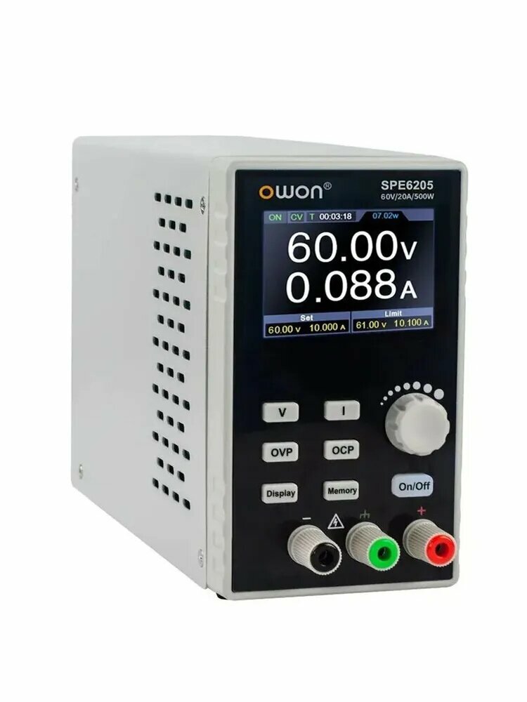Лабораторный блок питания (0-60 В 0-20 А), программируемый настольный блок питания постоянного тока с максимальной выходной мощностью 500 Вт, SPE6205