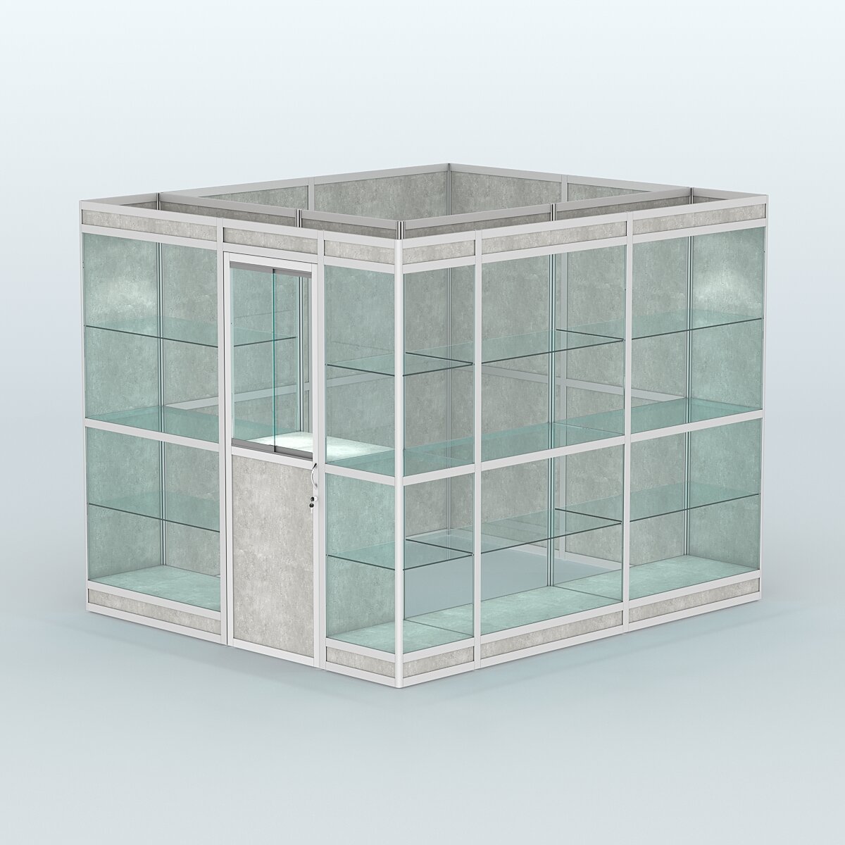 Павильон из профиля угловой №4в (5,5 кв. м), Метрополитан Грей