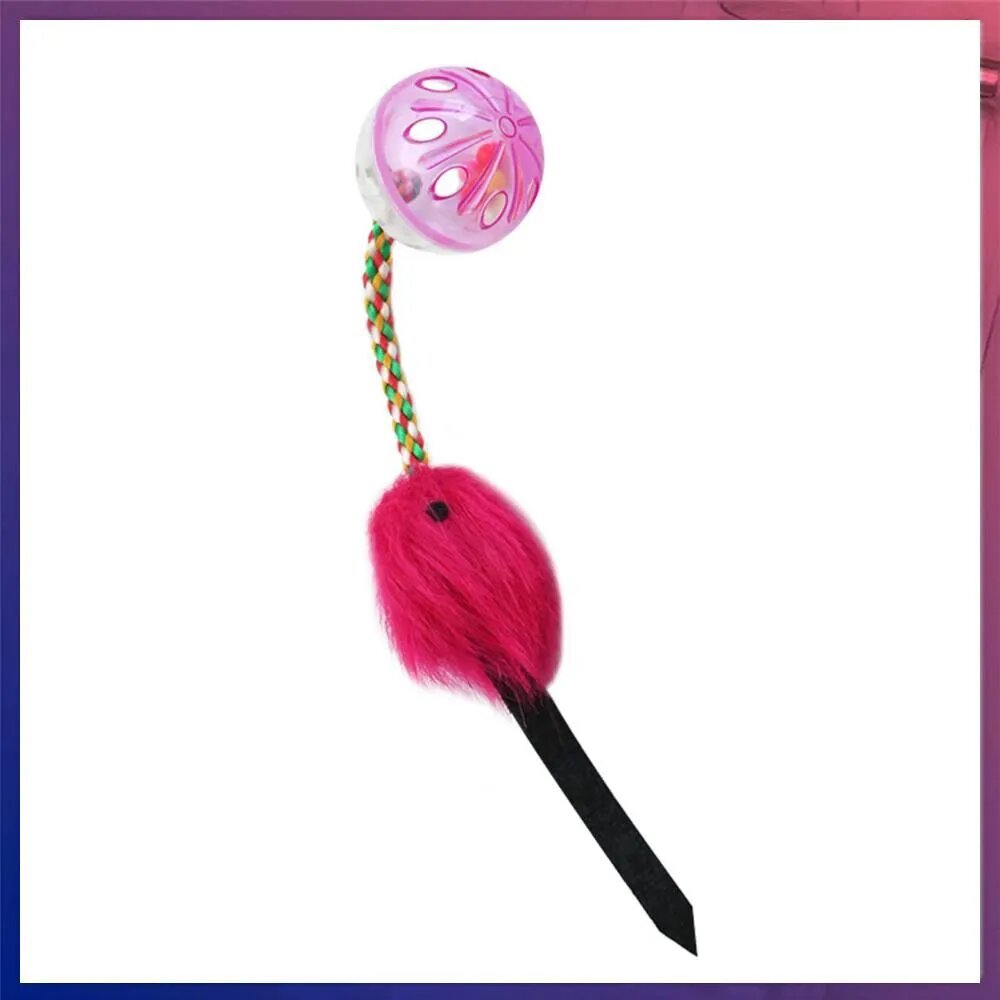 Игрушка для котов в виде мыши с колокольчиком, безопасный материал, для активных домашних питомцев