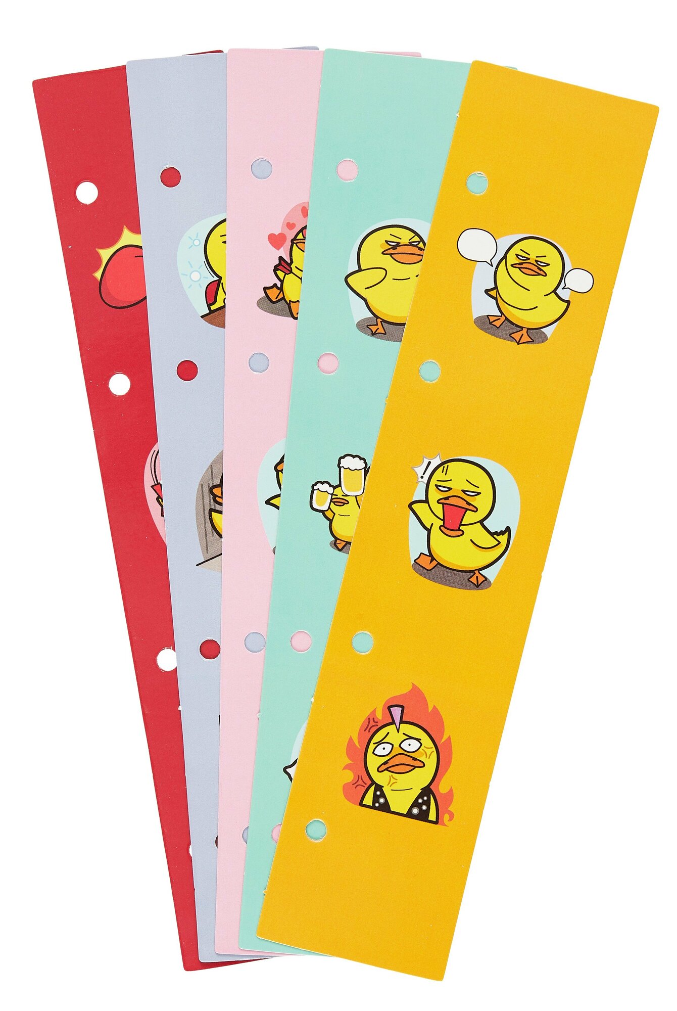 Закладка для книг пластиковая "Утиные истории" ассорти