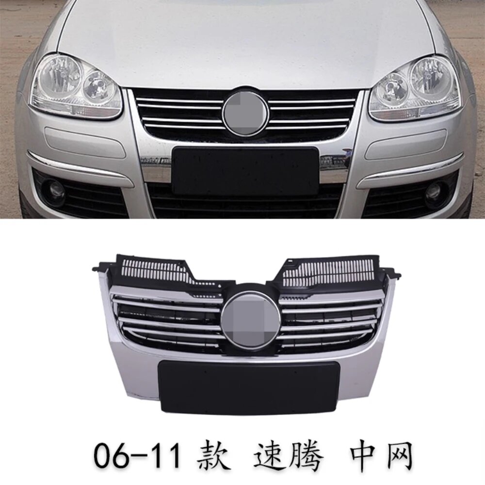Хромированная передняя центральная решетка для Volkswagen VW Golf 5 Jetta MK5 2005-2011 гг.