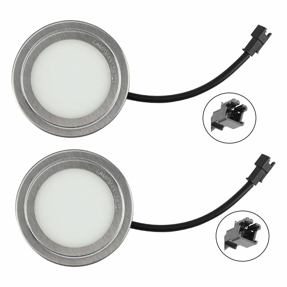 2ШТ Встроенная Лампа Вытяжки DC12V 1.5 Вт Светодиодная Лампа Вытяжки из нержавеющей Стали