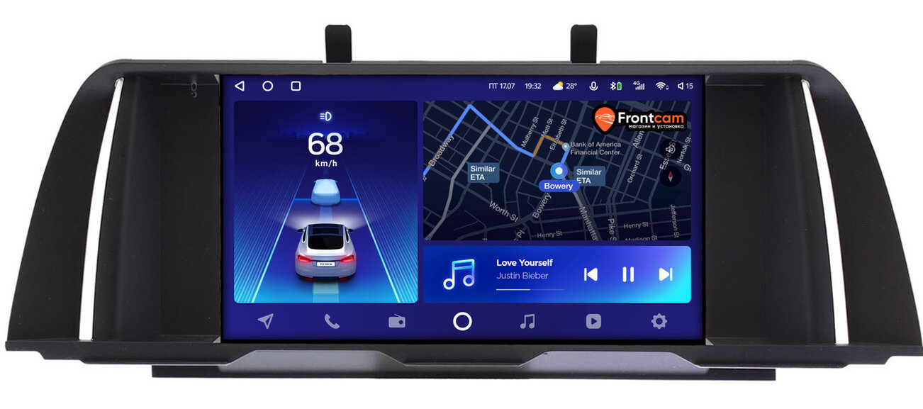 Штатная магнитола BMW 5 (F10, F11) 2009-2017 CIC Teyes CC2 PLUS 4/32 9" RM-9-6658 Android 10 (4G-SIM, DSP, QLed)