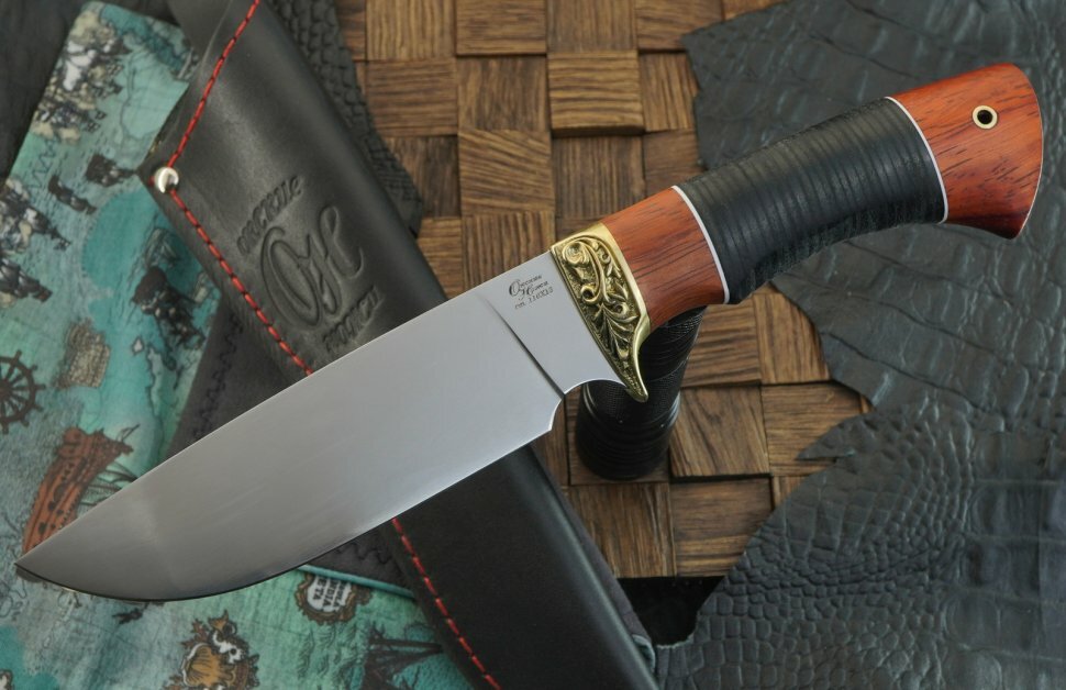 Окские Ножи нож Орел, сталь 110Х18, рукоять падук/кожа