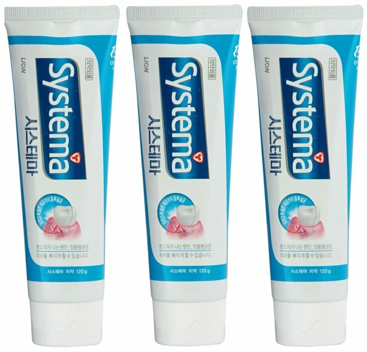 Lion Зубная паста Ice mint alfa Systema лечебно-профилактическая, 120 г (3 тюбика)(3)