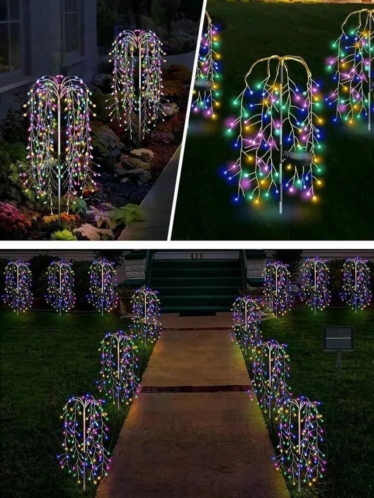 Новые фонарики для сада на солнечной энергии, декоративные ландшафтные фонари, наружное освещение для создания сказочной атмосферы