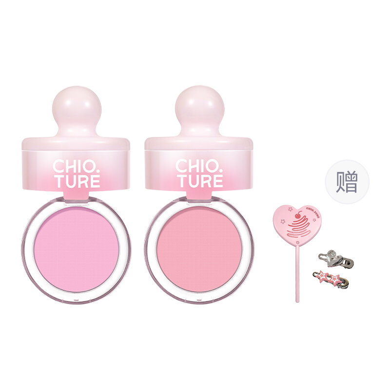 Румяна в банке женские CHIOTURE Can Blush Powder, стойкие к размазыванию, 3.5г/3.5г*2