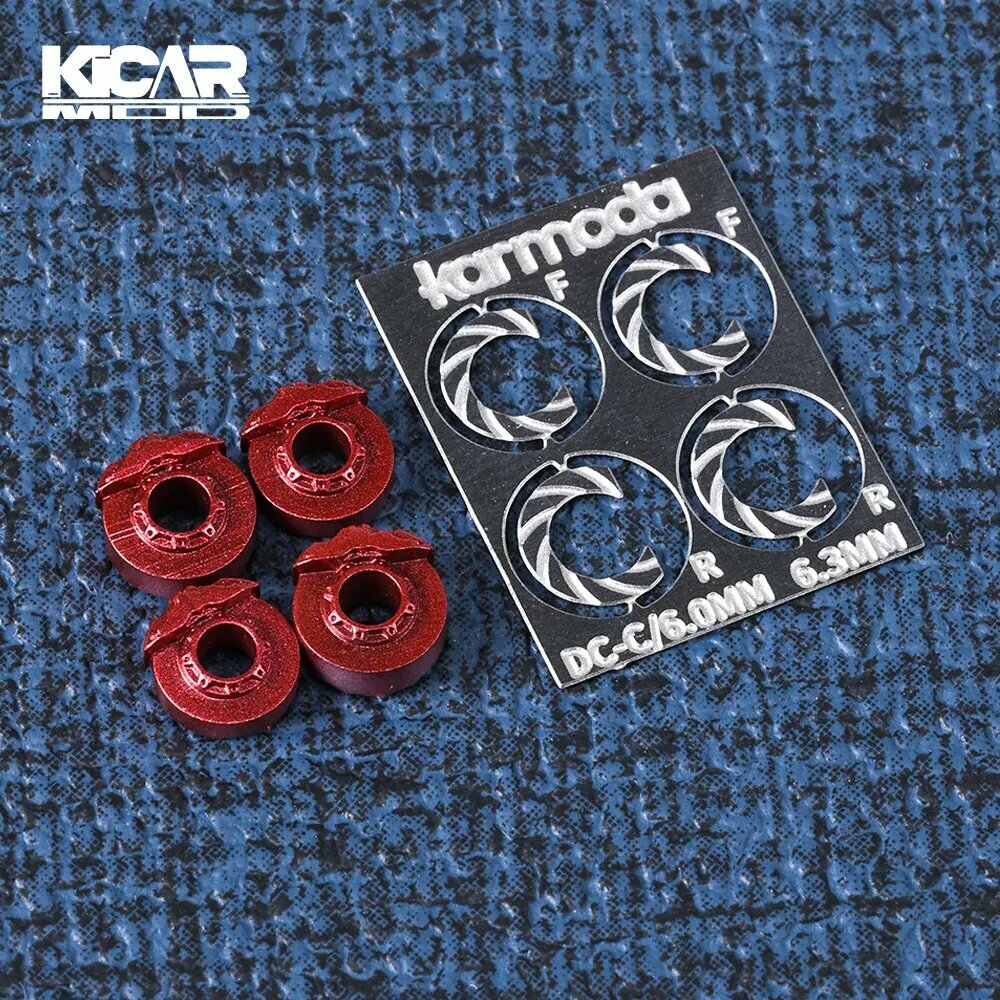 Колеса полимерные 1:64, 4 шт, Красный, DC-C/5.0MM 6.3MM