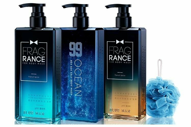 Гель для душа мужской BLUE MAN 5753040 с маслом агарвуда контроль жирности, 500 мл