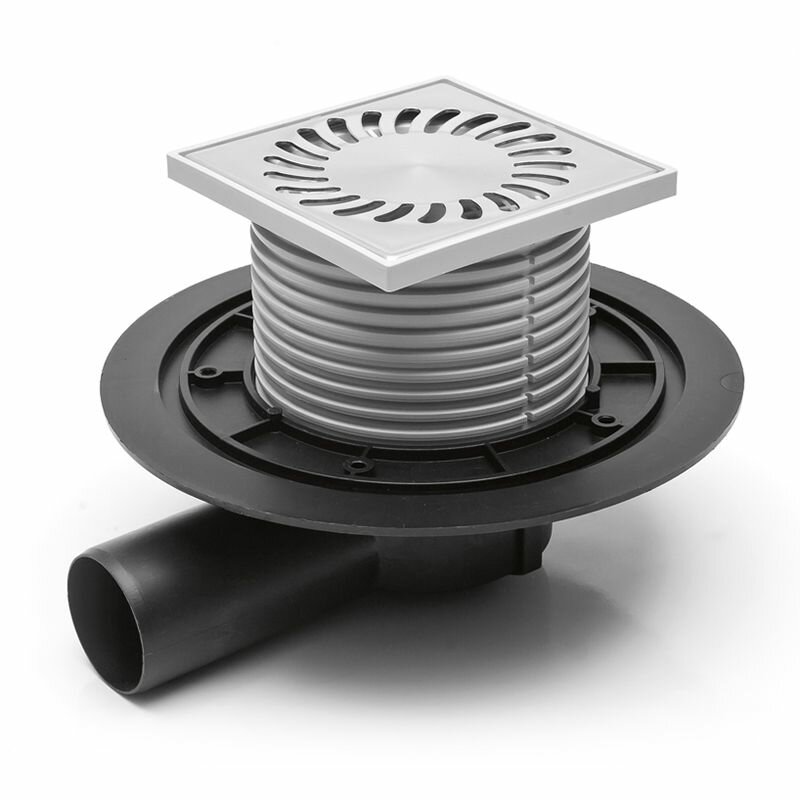 Трап для душа Azario 125х125 Dn50 AZ-381 A горизонтальный