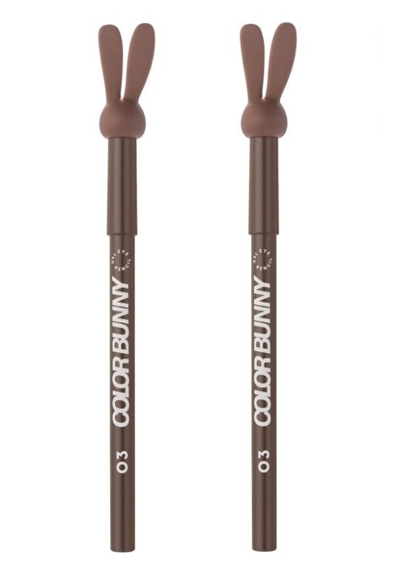 Карандаш Love Generation для глаз гелевый Gel Eye Pencil Color Bunny, тон 03 коричневый, 1,3 г - 2 штуки