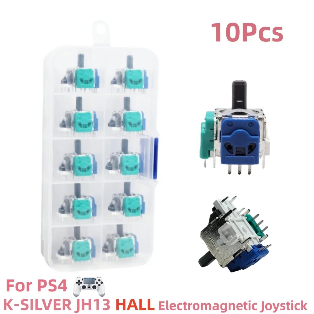 Erilles K-SILVER JS13 PRO+ TMR Электромагнитный джойстик для PS5/PS4 10PCS Hall for PS4