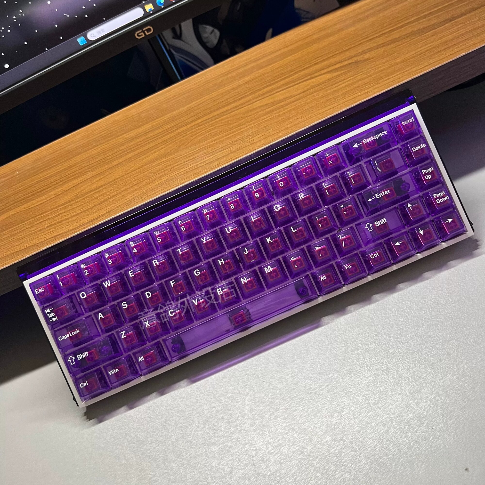 Прозрачные кейкапы для ПК, оригинальная высота, для Wooting EZ60/MAD60/MADE68, Night Demon ATK, магнитные кейкапы для