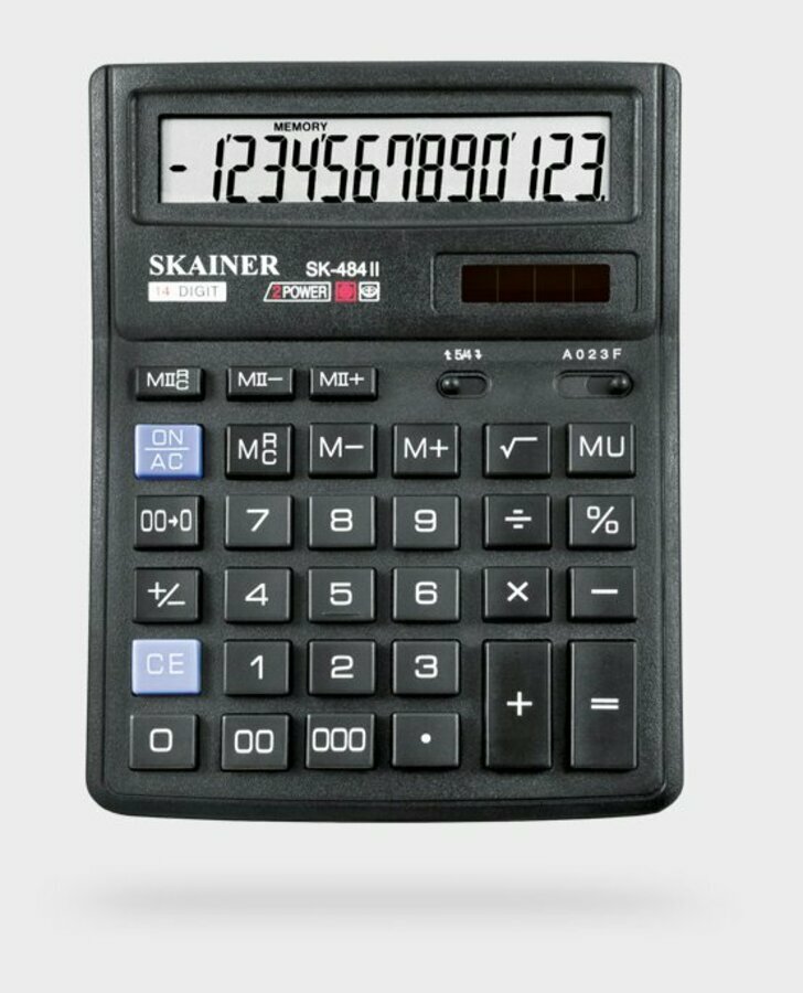 Калькулятор настольный 14 разряд. 2-е пит. черный SKAINER ELECTRONIC CO SK-484II шт