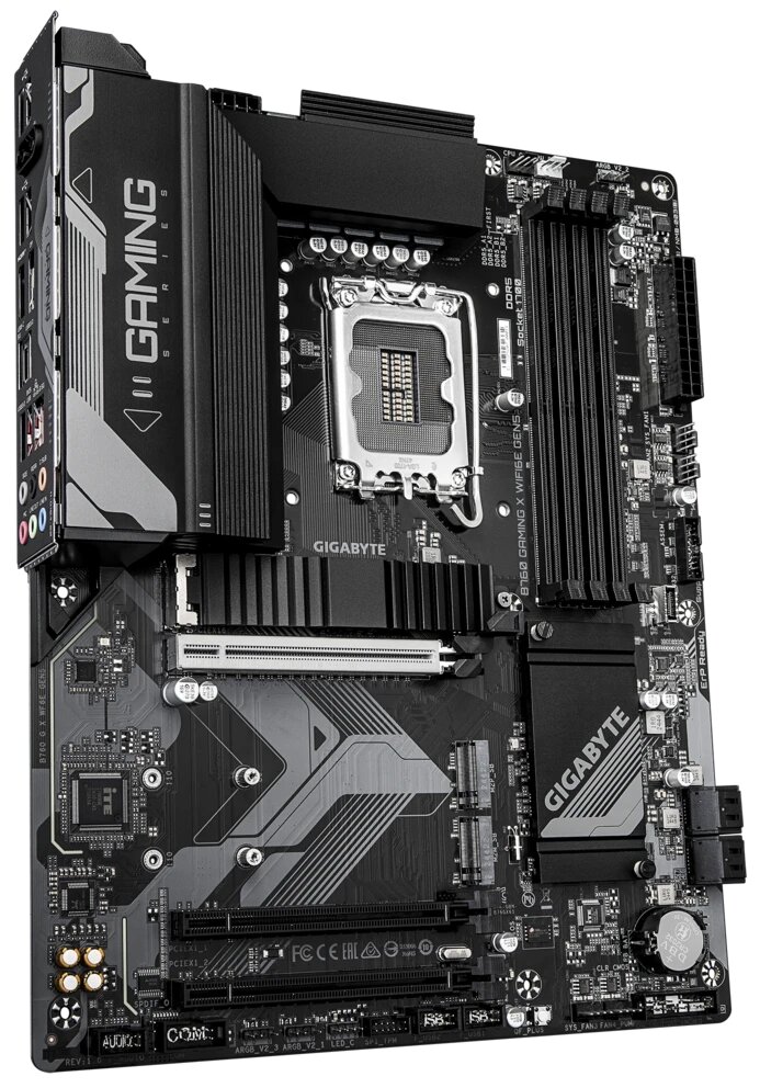 Материнская плата Gigabyte B760 GAMING X WIFI6E GEN5, LGA1700, Intel B760, 4xDDR5, 4xSATA, 3xM.2, 1xPCIe 5.0 x16, 2xPCIe 3.0 x1, 1xHDMI, 1xDP, 1x2.5Gb LAN, Wi-Fi 6E, Bluetooth 5.3, 1xUSB-C 5Gbps, 1xUSB-A 10Gbps, 1xUSB-A 5Gbps, 5xUSB-A 2.0, 6x3.5 мм,