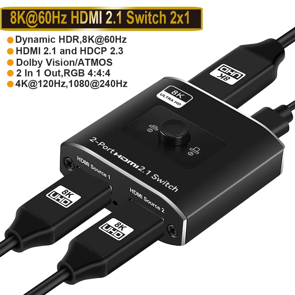 HDMI коммутатор Ugreen 4 в 1 8K 60Гц ZY-AQ82