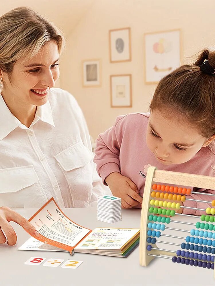 Счеты с деревянной рамой для обучения математике