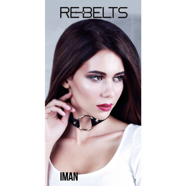 Rebelts Iman, черный Ошейник - расширитель для рта лаковый