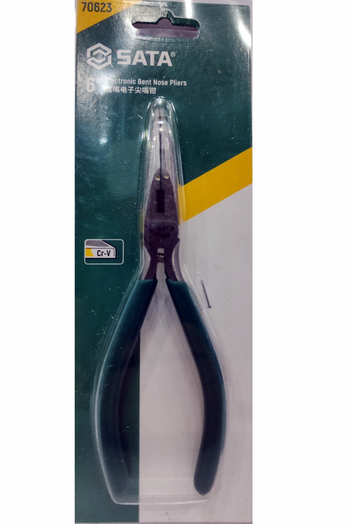Электрические загнутые длинные плоскогубцы 6" SATA 70623