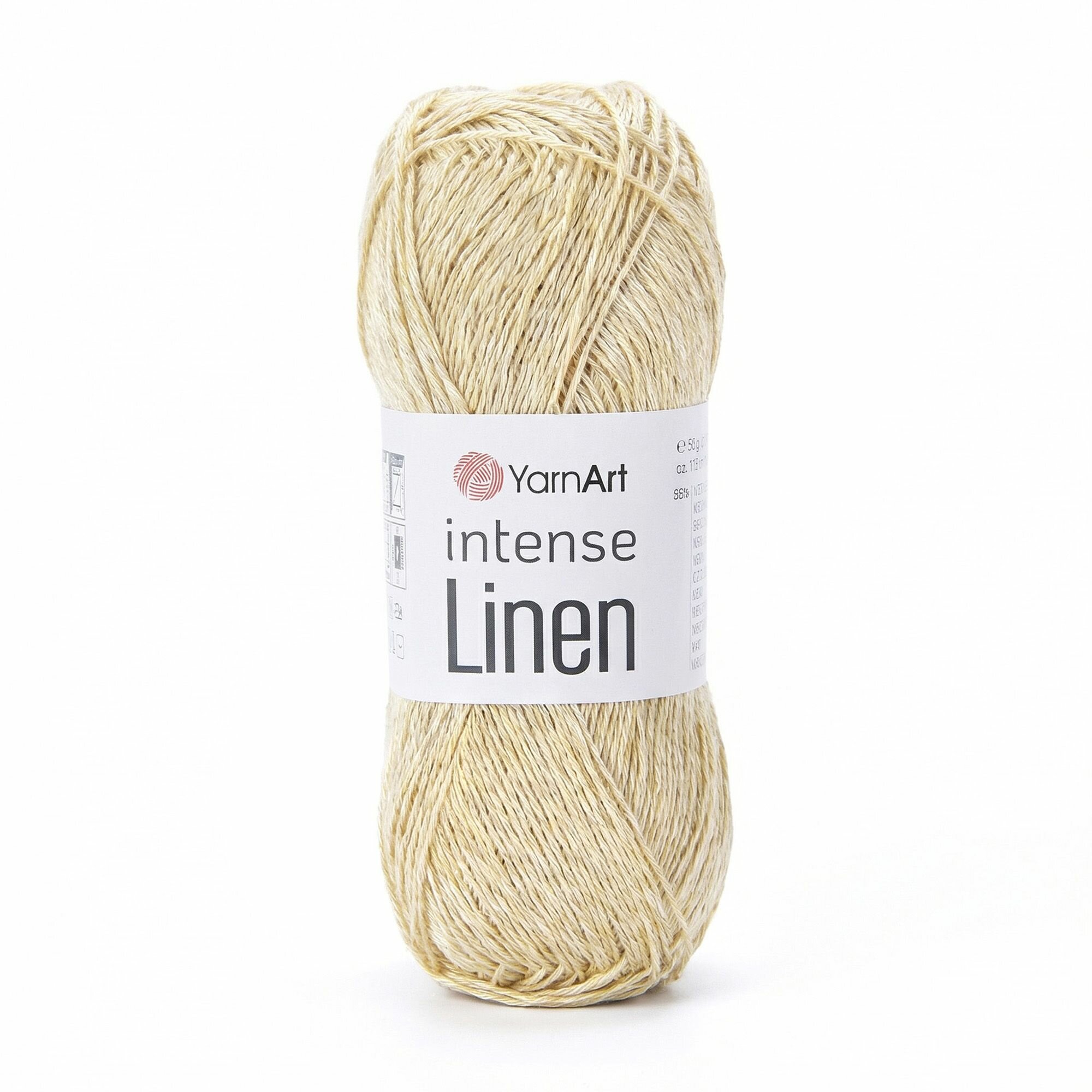 Пряжа YarnArt Intense Linen 4102 (5 мотков по 50г/175м) солома