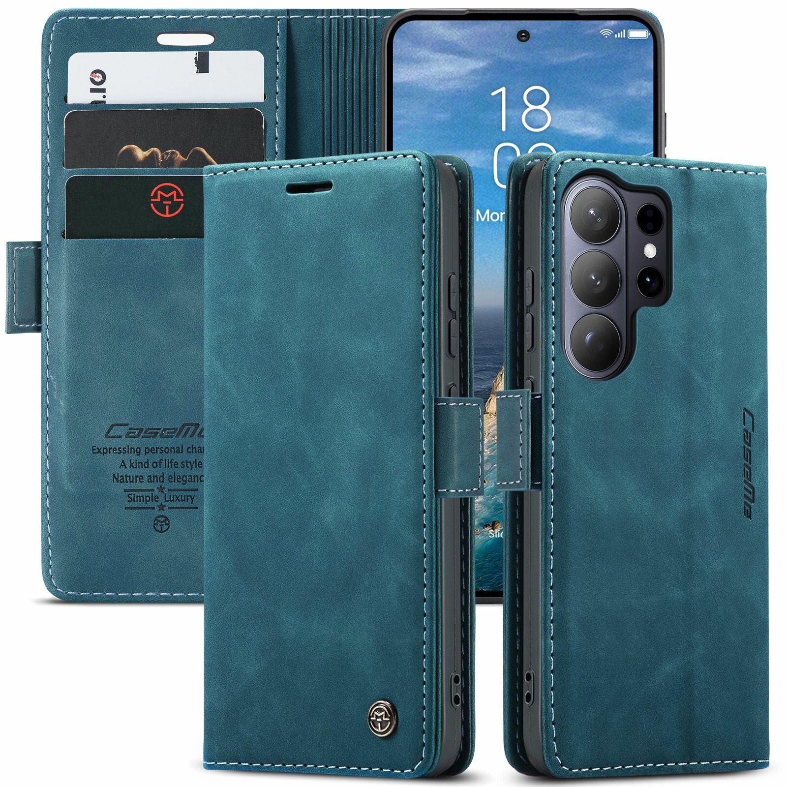 Чехол-книжка CaseMe Matte Samsung Galaxy S26 Ultra зеленый