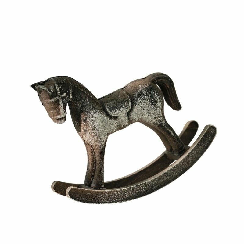 Деревянное Украшение "Лошадка-Качалка" - Темная Лошадка-Качалка