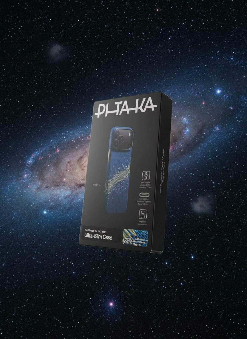 Чехол PITAKA Ultra-Slim Case для iPhone 17 Pro Max - Milky Way Galaxy