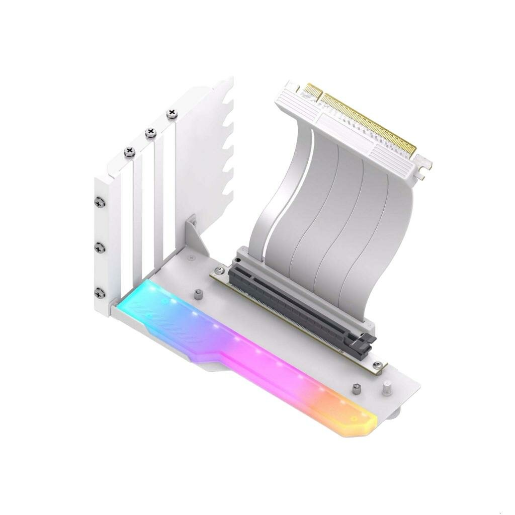 Вертикальный крепёж для видеокарты, Белый - набор argb