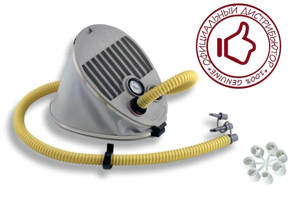 Насос ножной с манометром Браво 7М, профессиональной серии для надувных лодок и спасательных плотов.