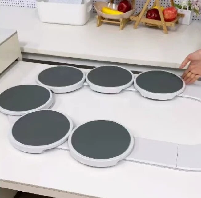 6-дисковый поворотный стол, бытовой вращающийся обеденный стол, длинный стол, специальная обеденная тарелка, вращающийся поднос, небольшой поворотный стол, руководство