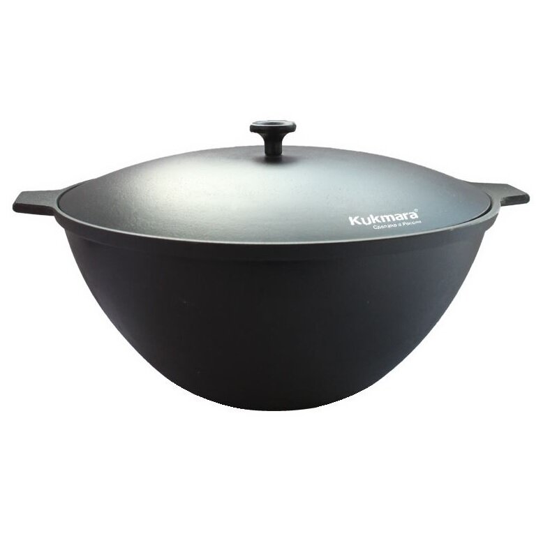 Казан Kukmara Материал чугун, объем 7 л, в комплекте с крышкой, диаметр верха 320 мм, диаметр дна 115 мм