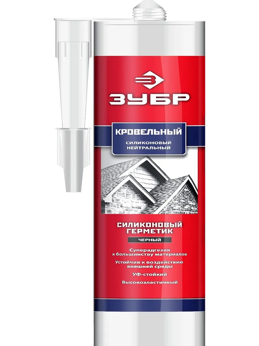 280 мл, черный, кровельный силиконовый герметик, Профессион