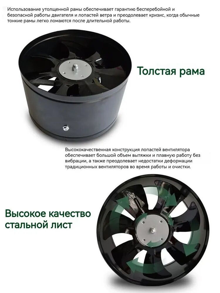 Вентилятор канальный для вытяжки 250x250x150 мм производительность 1350 м3/ч — фото 1