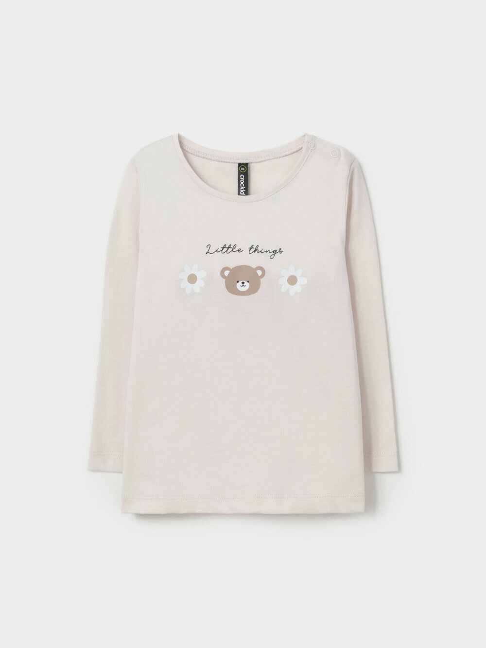 Лонгслив хлопковый с принтом для малышей