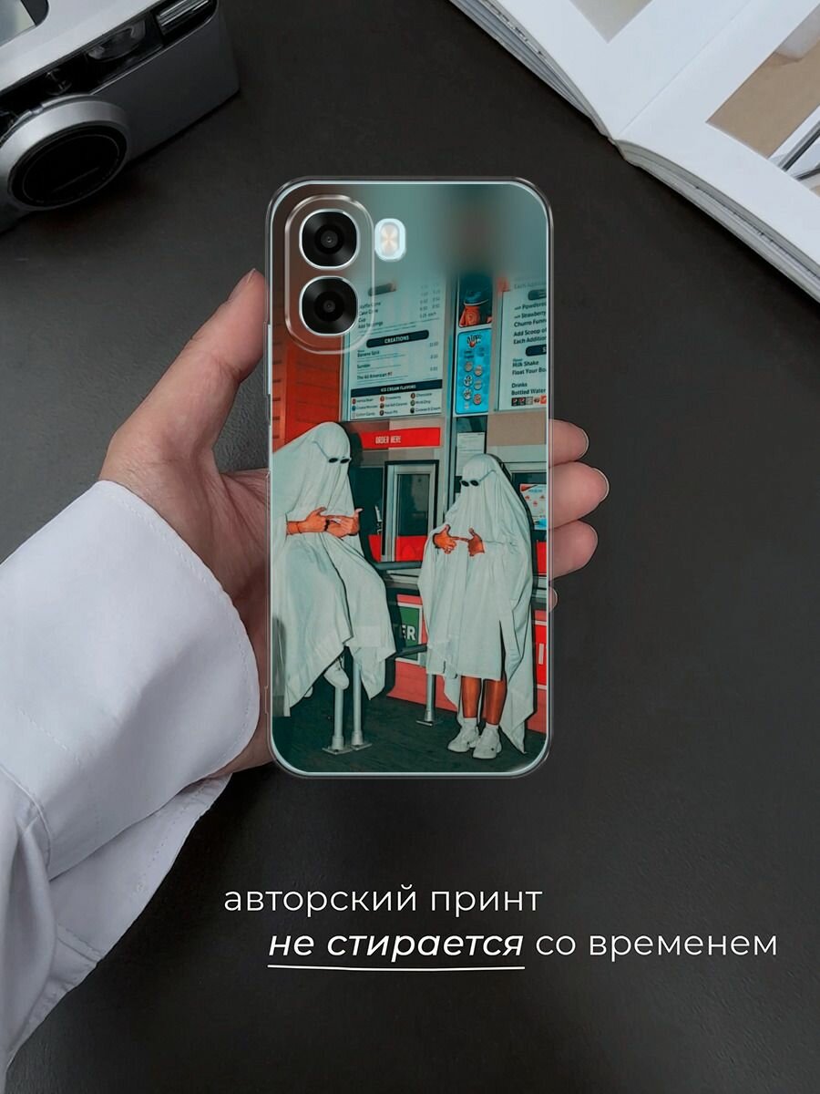 Силиконовый чехол на Oppo A6x / Оппо A6x с принтом Chillin Killin — фото 1