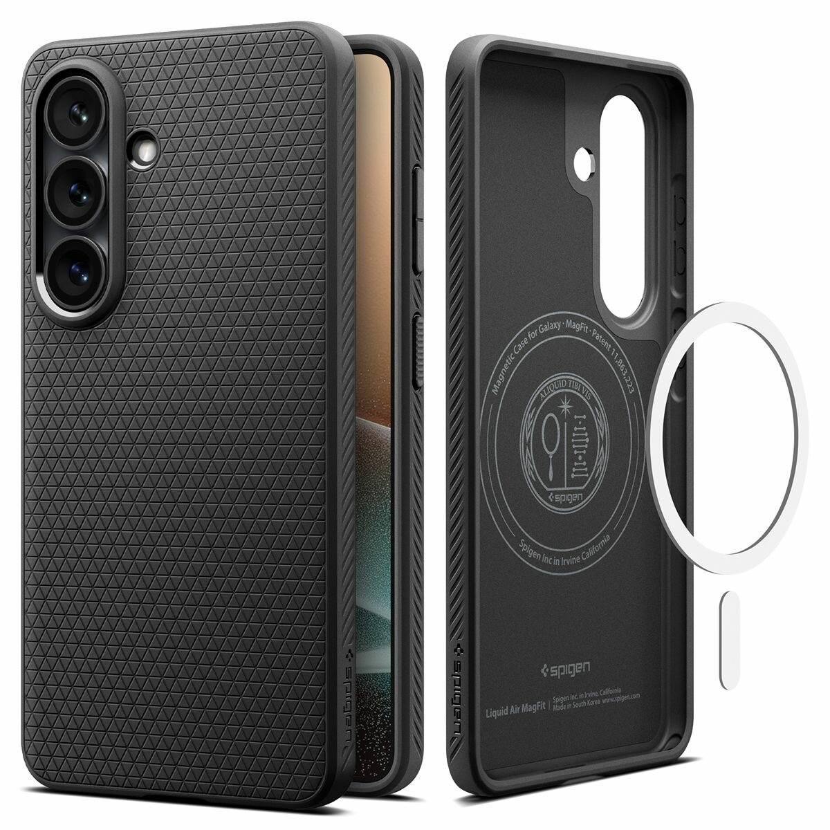 Чехол Spigen на Samsung Galaxy S26 Plus (ACS10704) Liquid Air (MagSafe) / Спиген чехол для Самсунг Галакси С26 Плюс Черный