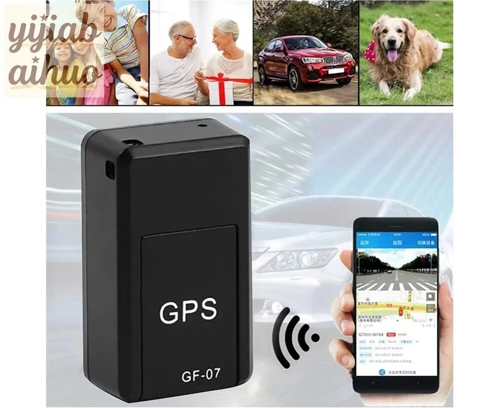 Устройство противоугонное магнитный GPS-трекер с двумя магнитами для авто, мотоцикла, велосипеда. черного цвета — фото 1