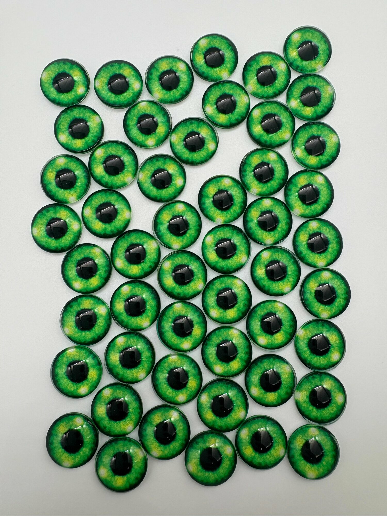 Набор стеклянных глазок, 50шт, 12 мм, стеклянные глазки для игрушек